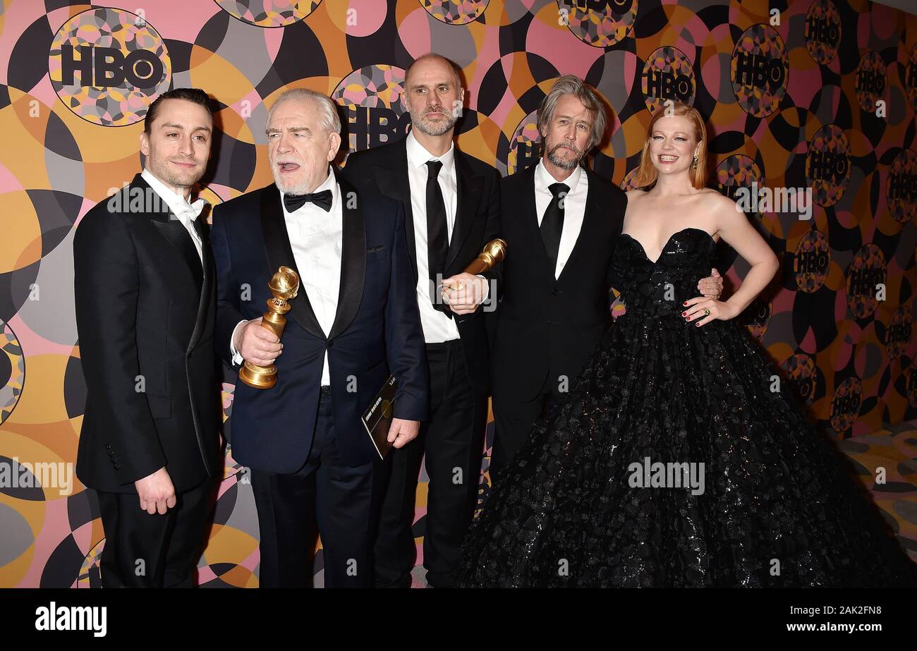 BEVERLY HILLS, CA - JANUARY 05: (L-R) Kieran Culkin, Brian Cox, Jesse ...