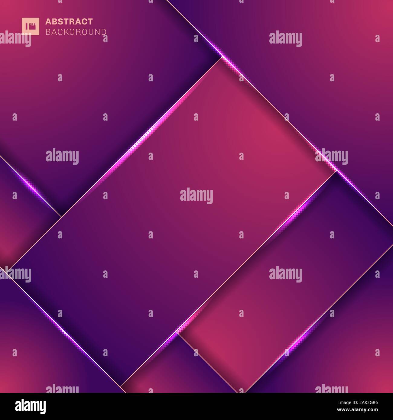 Abstract pink and purple color geometric overlap layer background with ...