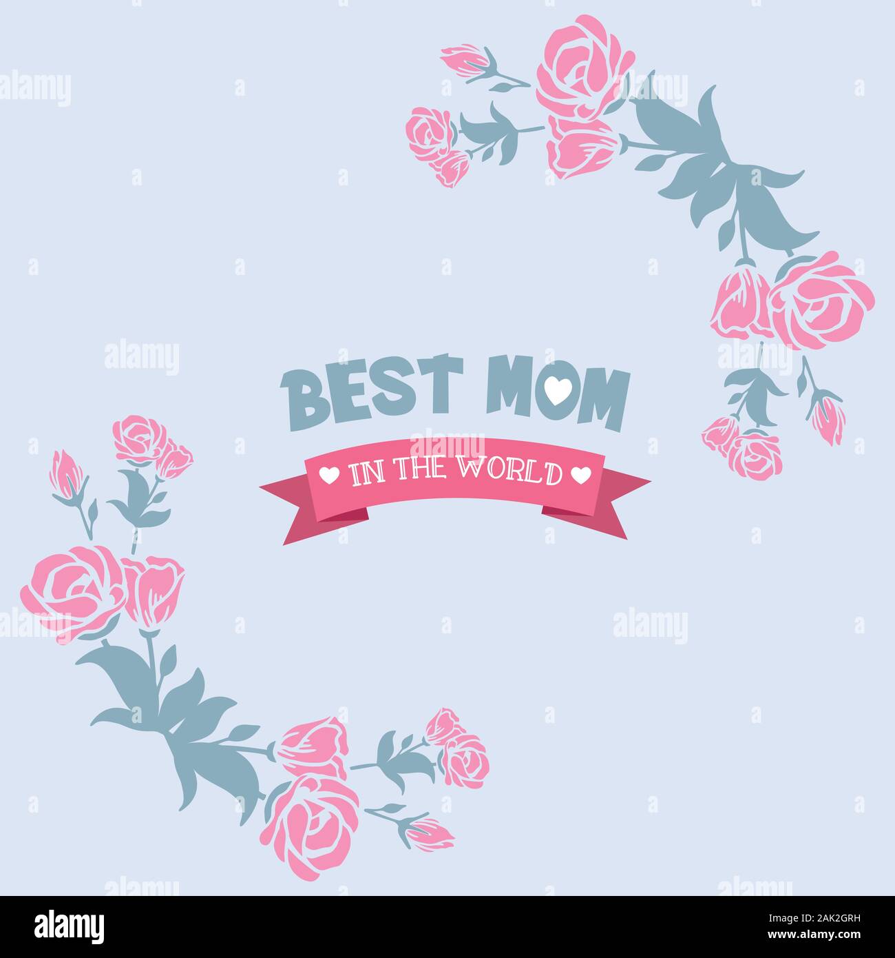 Modern shapeof leaf and flower frame, for best mom in the world ...