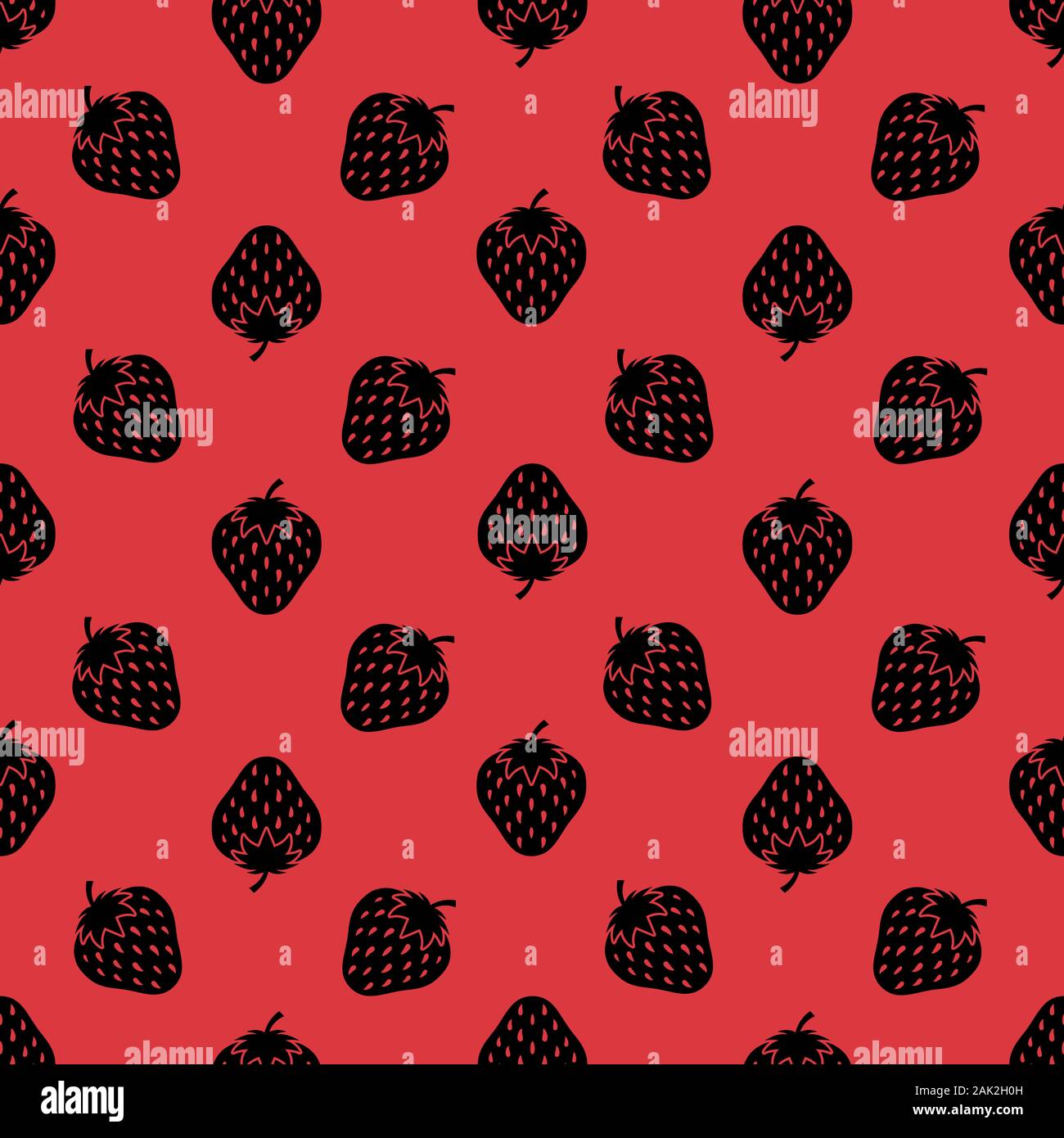 Strawberries seamless repeat pattern background Stock Photo - Alamy