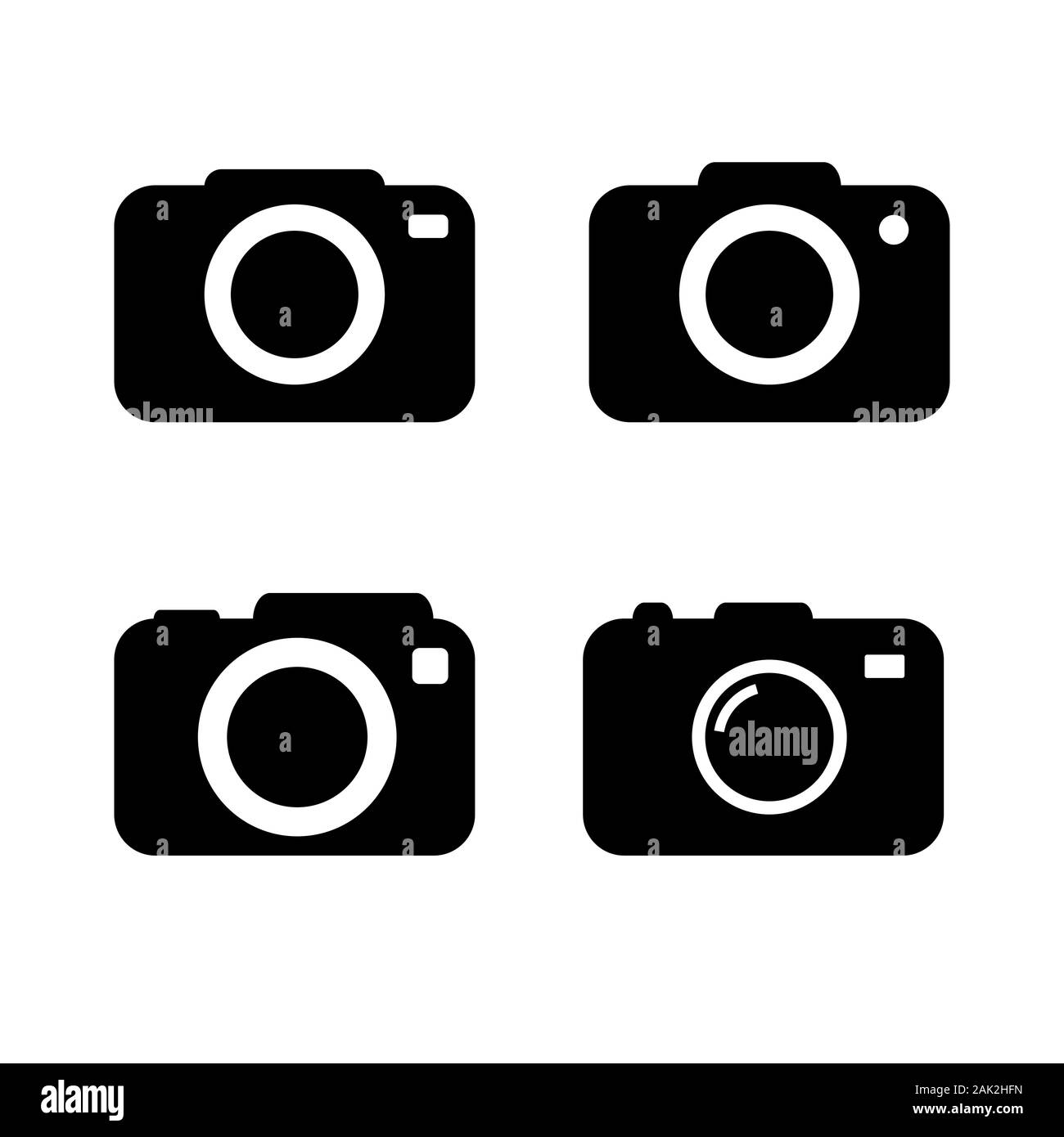 photo vector icons set. Camera symbols. Device illusctation Stock ...