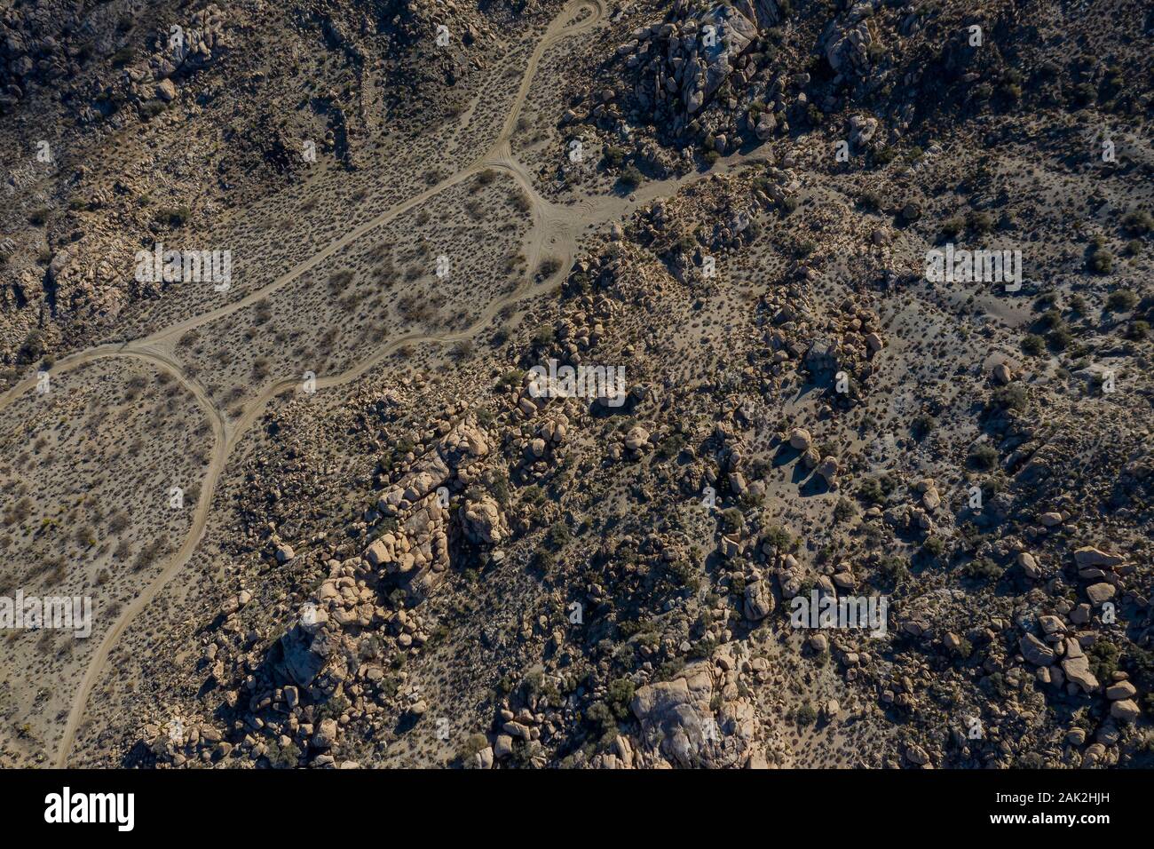 Sunny aerial beautiful landscpe of the Knob Hill Spring at Boulder City ...