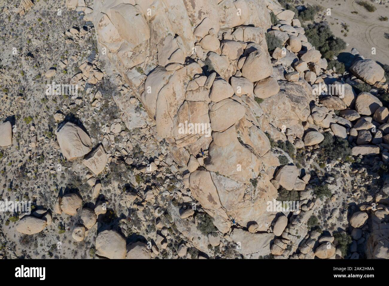Sunny aerial beautiful landscpe of the Knob Hill Spring at Boulder City ...