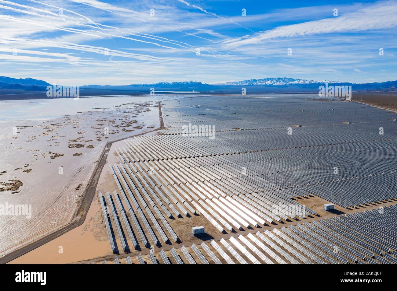 Aerial view of Nevada Solar One at Boulder City, Nevada Stock Photo - Alamy