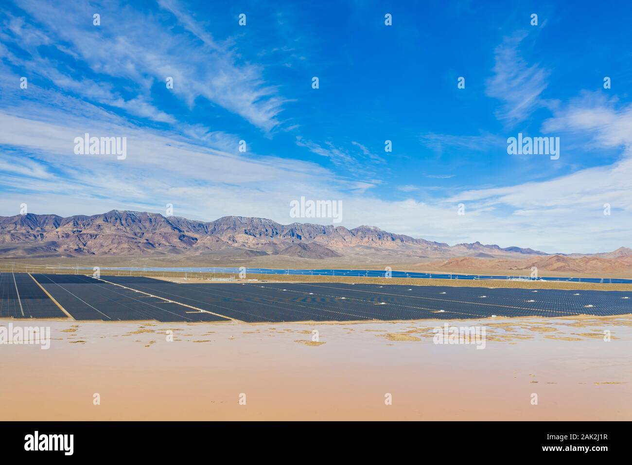 Aerial view of Nevada Solar One at Boulder City, Nevada Stock Photo - Alamy