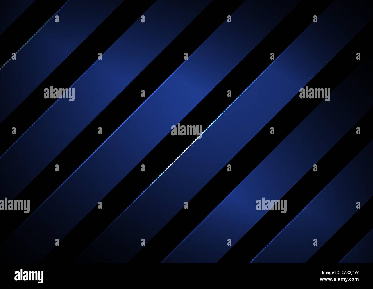Abstract stripes geometric diagonal lines blue color with lighting on ...