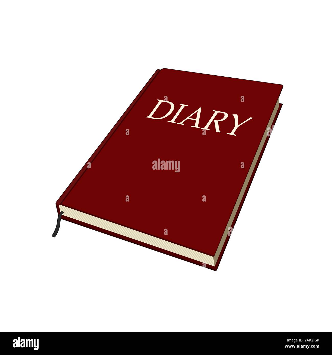 Diary for notes and memoires. Memory book. Vector graphic illustration ...