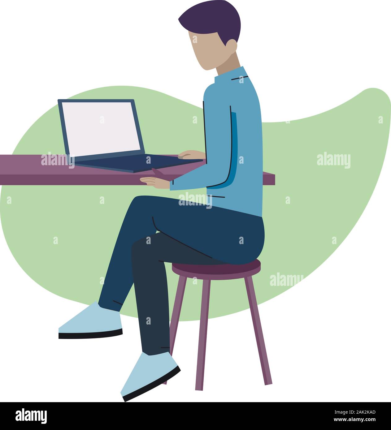 Cartoon computer man Stock Vector Images - Alamy