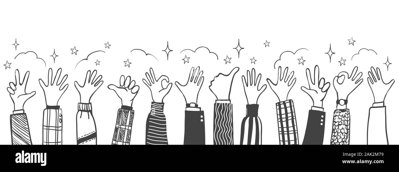 Thumbs up hands people Stock Vector Images - Alamy