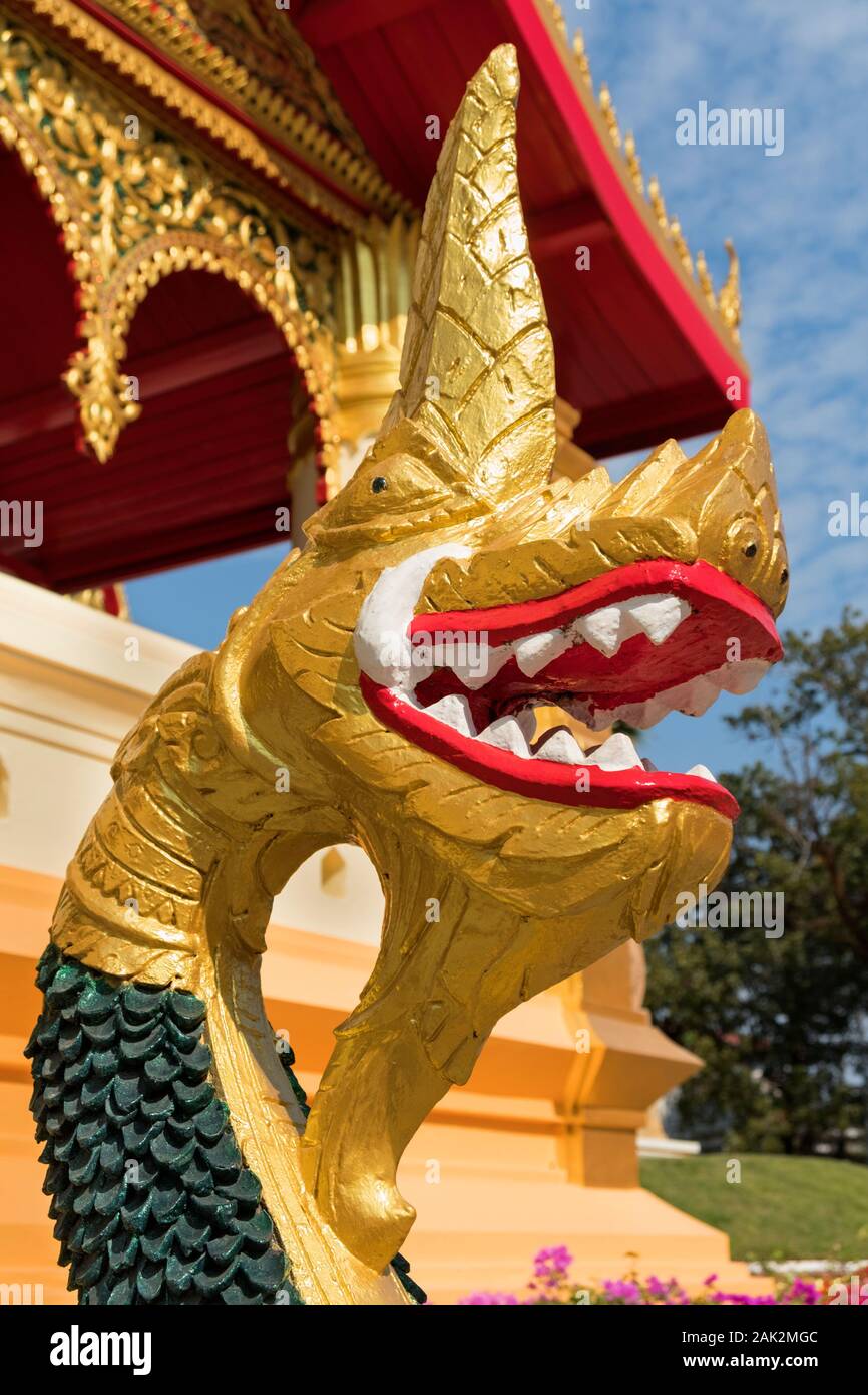 Phaya naga dragon Wat Ong Teu Vientiane Laos Stock Photo - Alamy