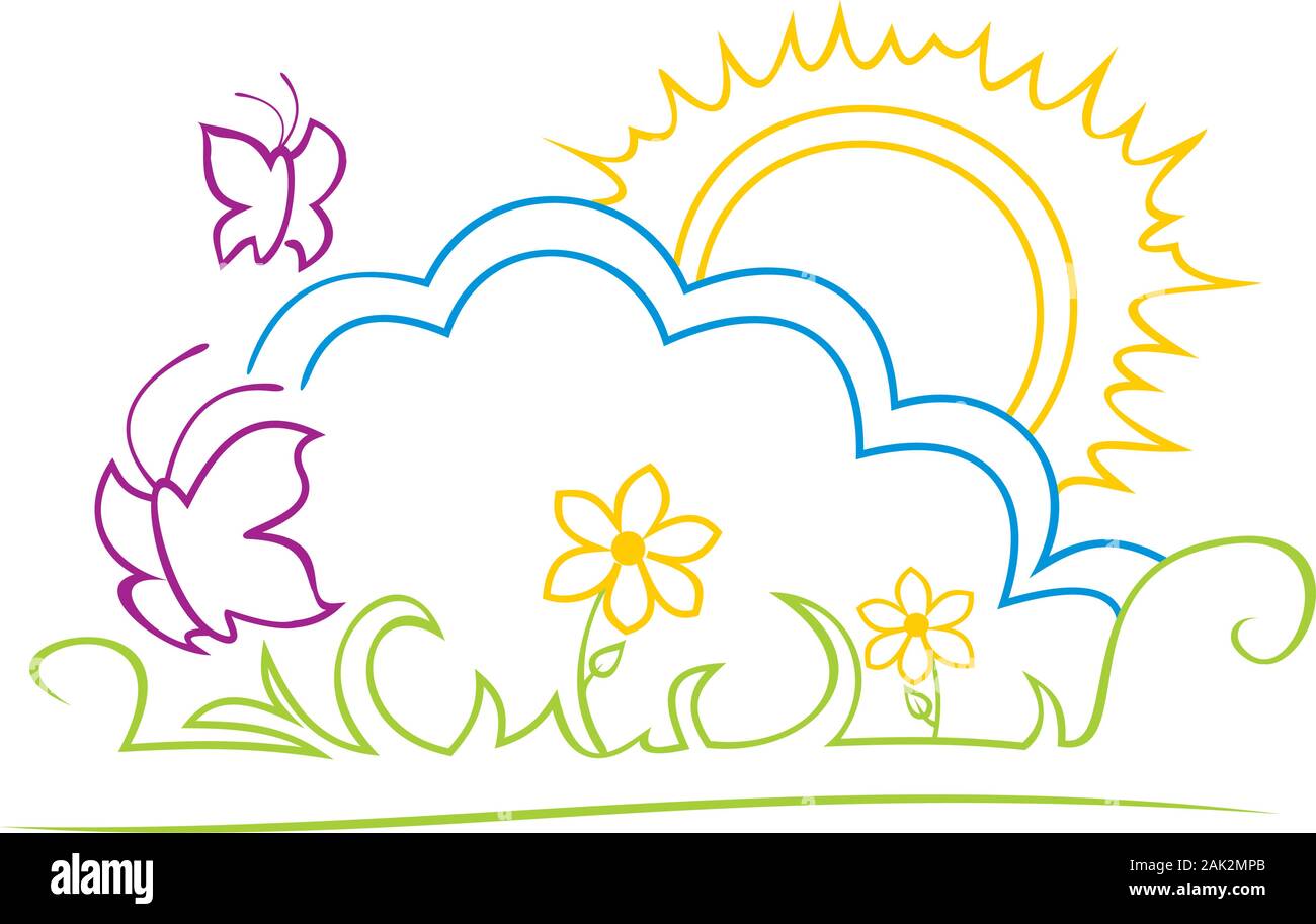 Summer sunny landscape Cut Out Stock Images & Pictures - Alamy