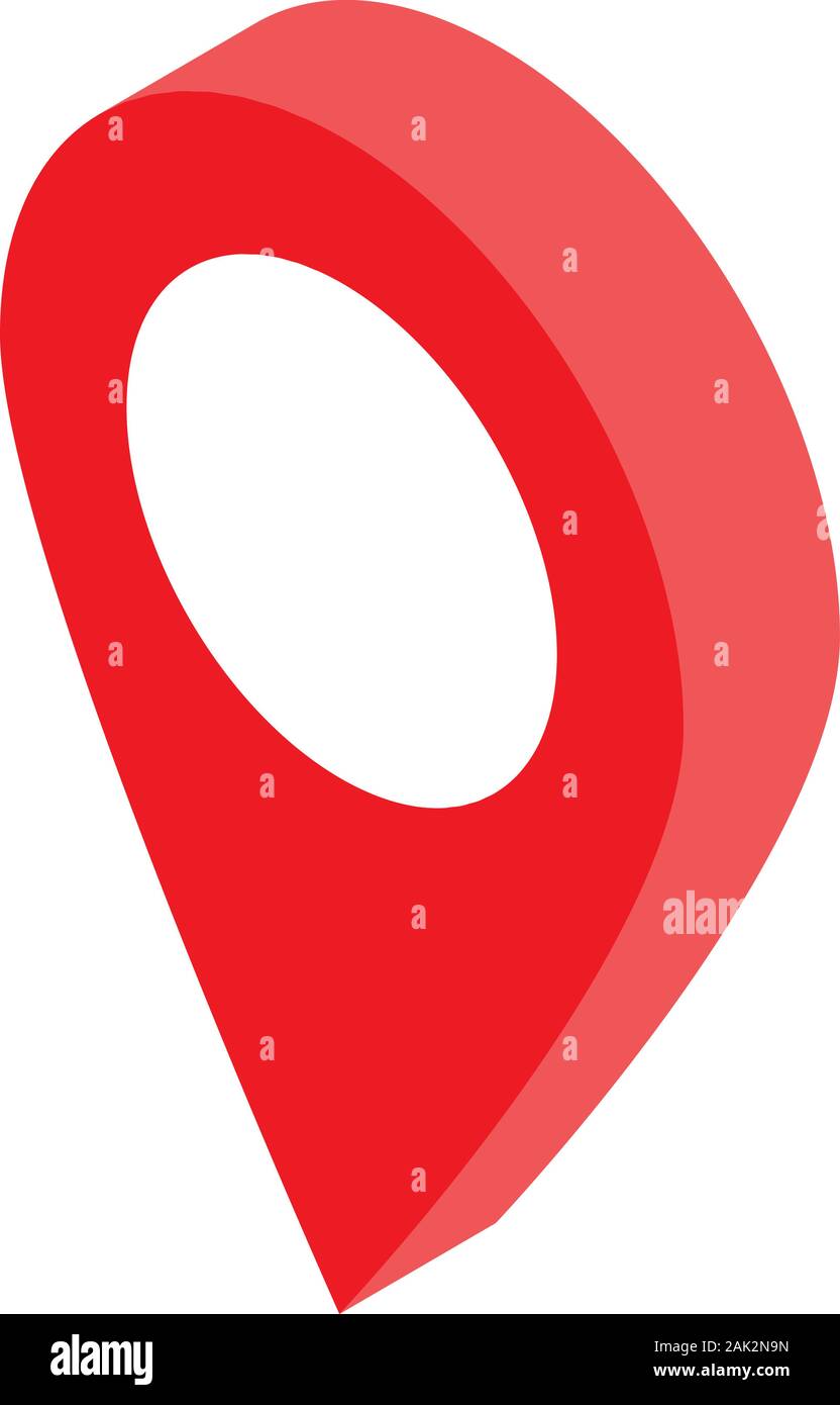 Gps map pin icon, isometric style Stock Vector Image & Art - Alamy