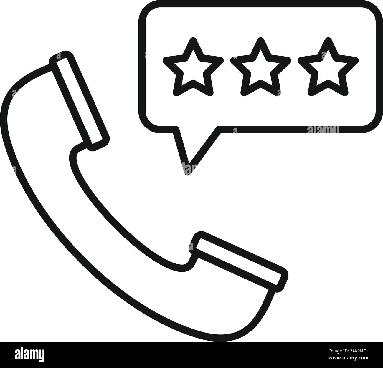 Call center feedback icon. Outline call center feedback vector icon for ...
