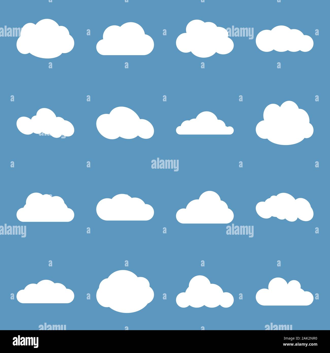 cloud web icons set. Simple vector symbols collection Stock Vector ...