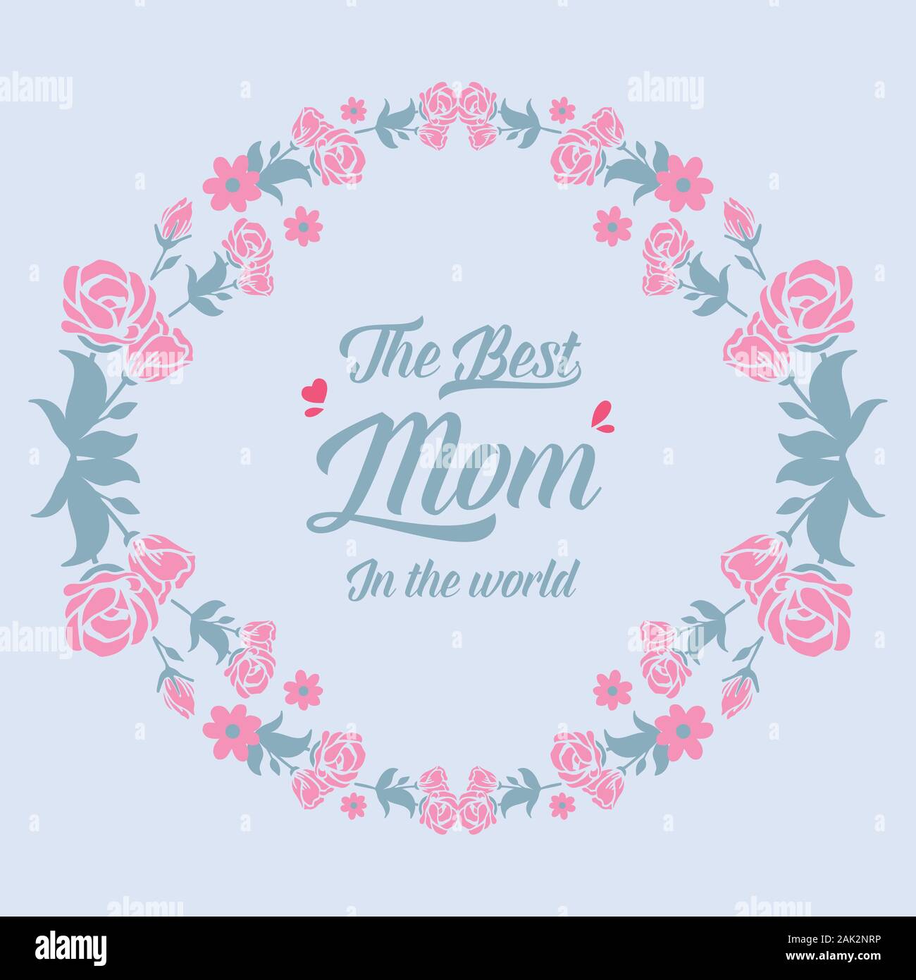Modern shapeof leaf and flower frame, for best mom in the world ...