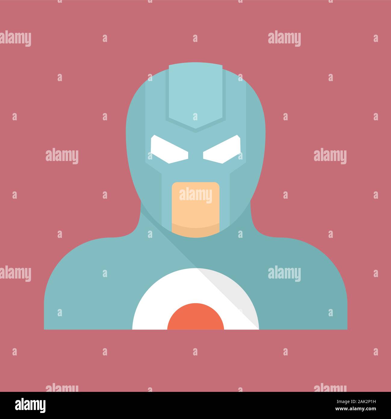 Superhero character icon. Flat illustration of superhero character ...