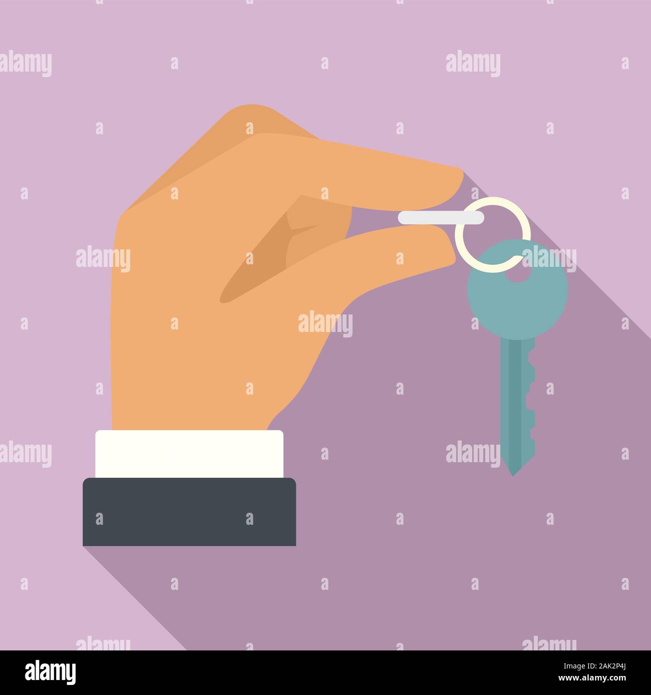 Lease house keys icon. Flat illustration of lease house keys vector ...