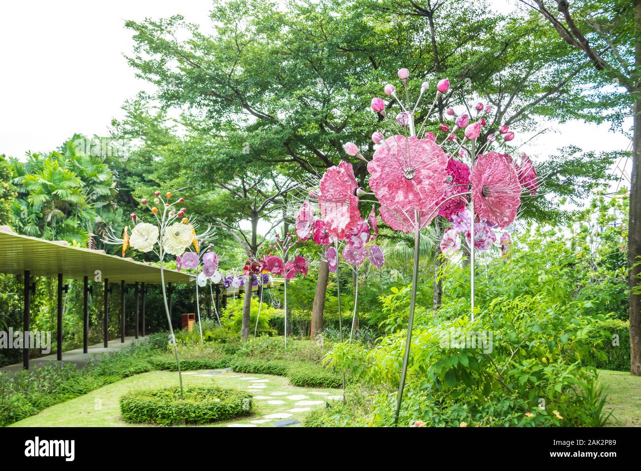 Glass flowers on Sentosa Island Singapore Stock Photo - Alamy