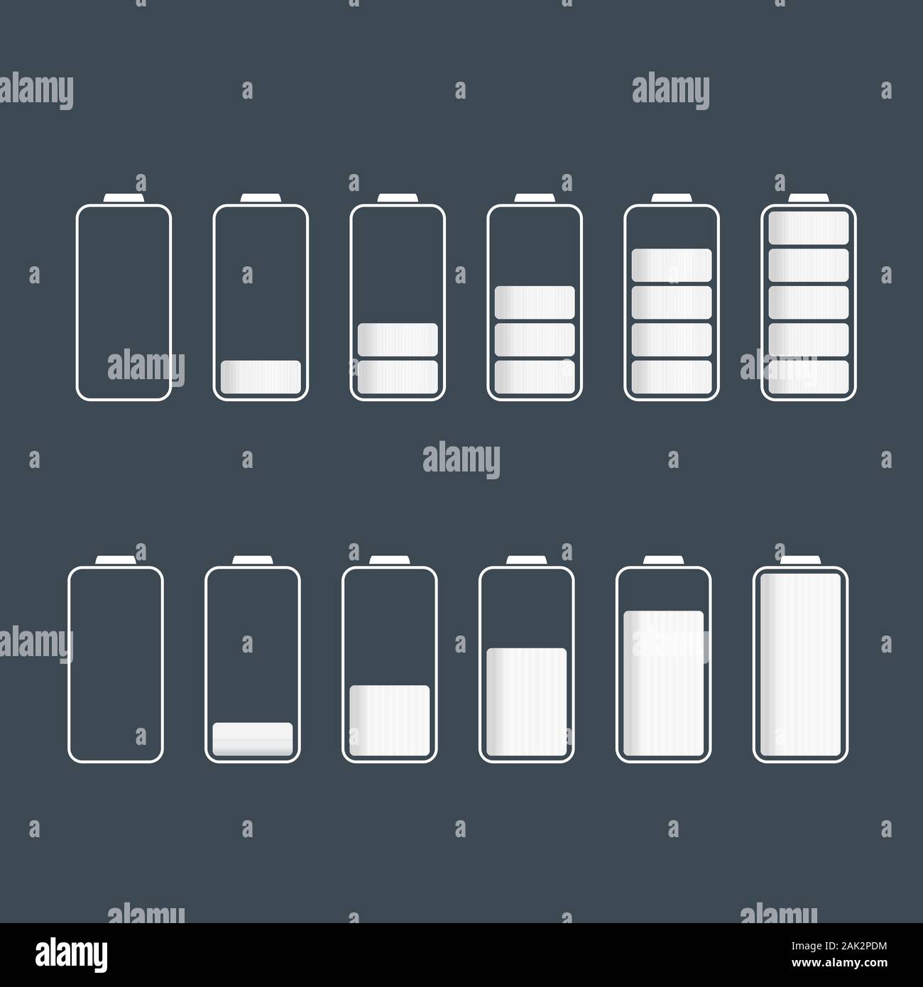 vector empty to full charge battery collection Stock Vector Image & Art ...