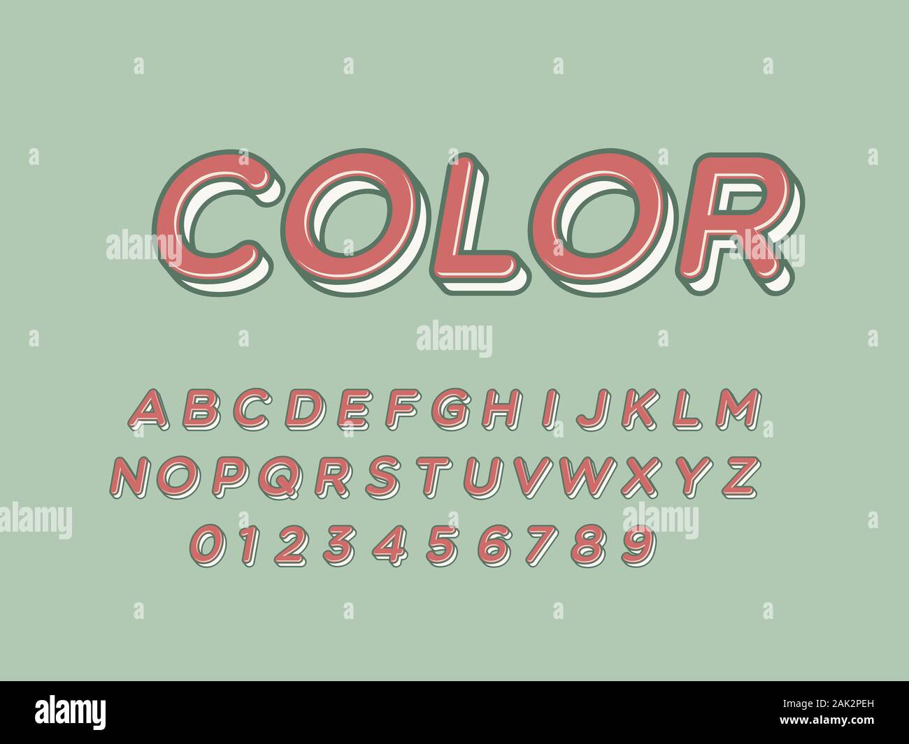 Stylish trendy logotype Retro Bar. 3D colorful Font. Vintage style ...