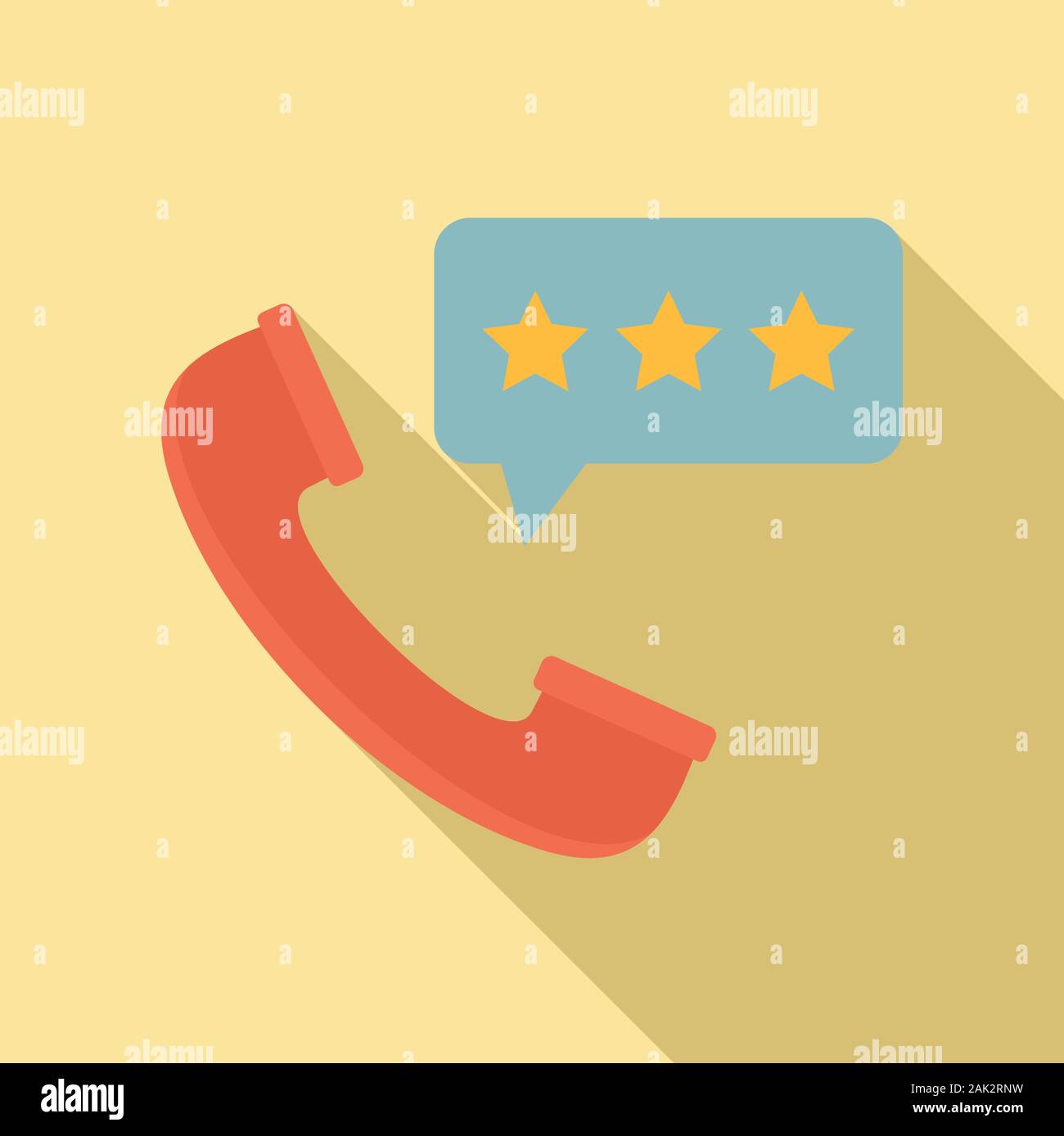 Call center feedback icon. Flat illustration of call center feedback ...
