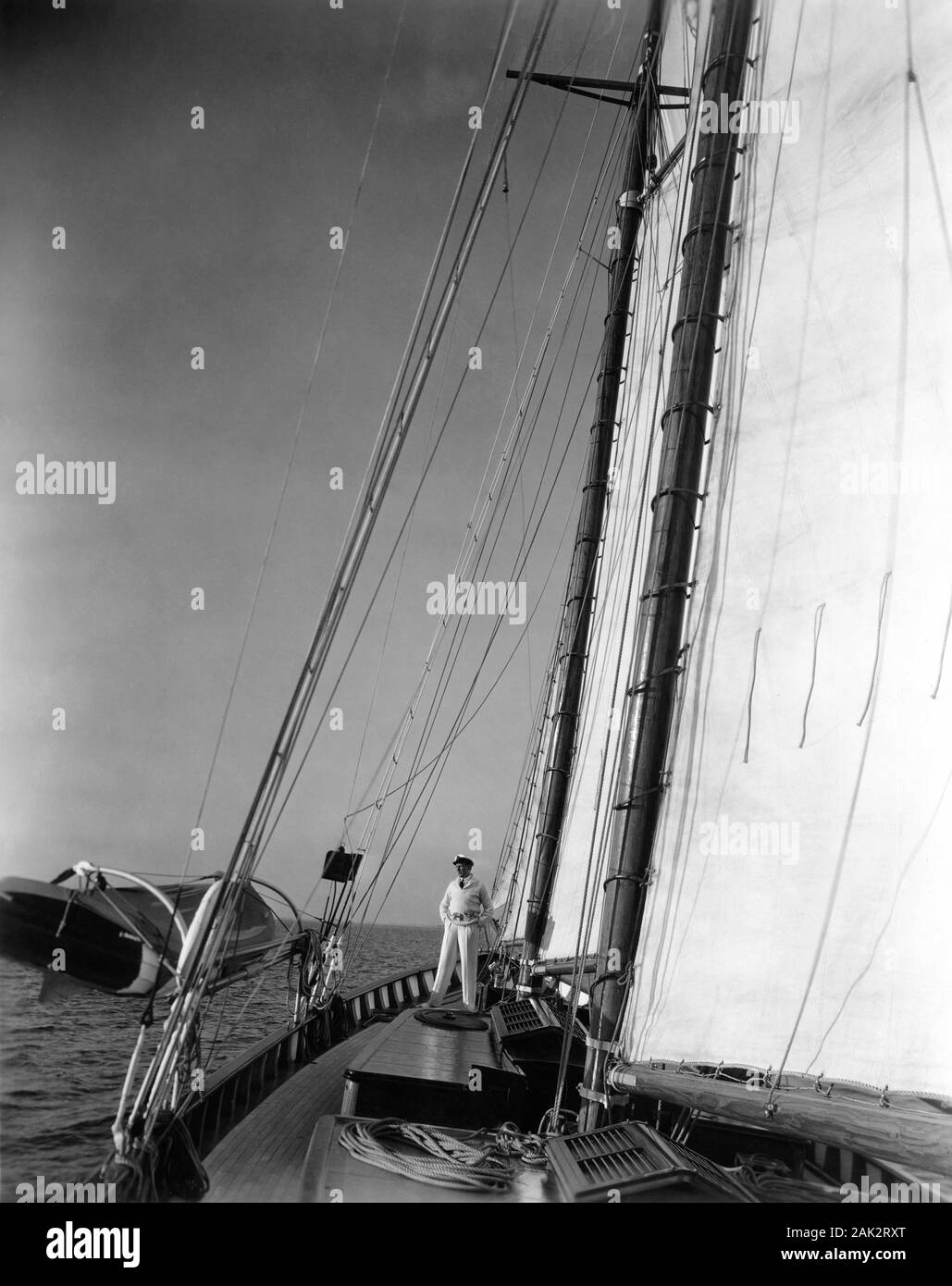 German Film Director F. W. MURNAU om his Yacht sailing off the ...