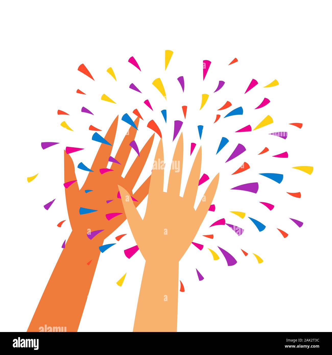 Hand throwing confetti Stock Vector Images - Alamy