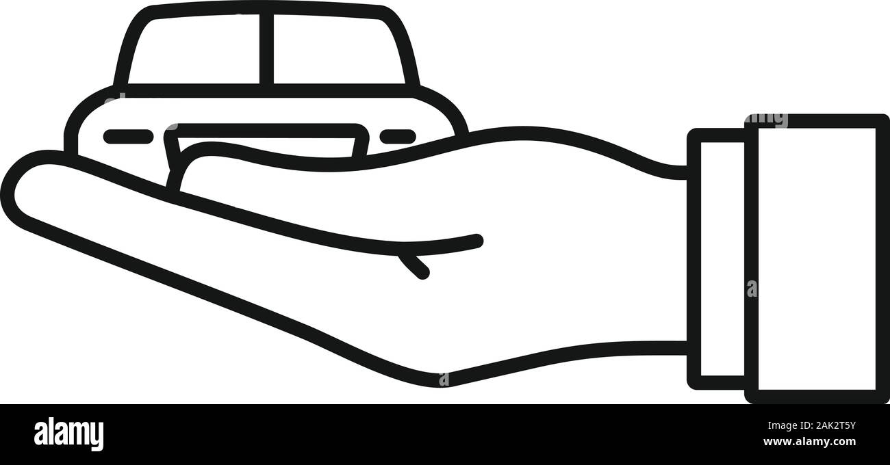 Car leasing icon. Outline car leasing vector icon for web design ...