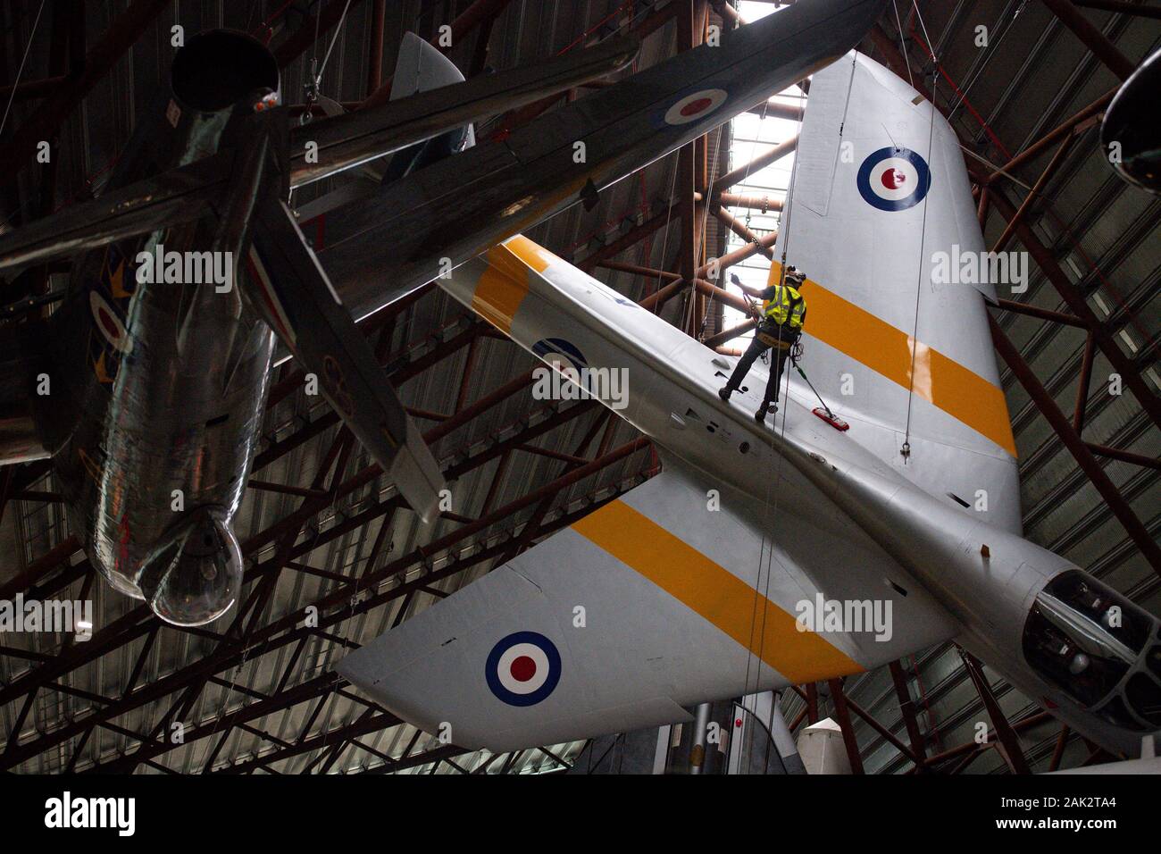 Specialist operators at the Royal Air Force Museum Cosford, near ...