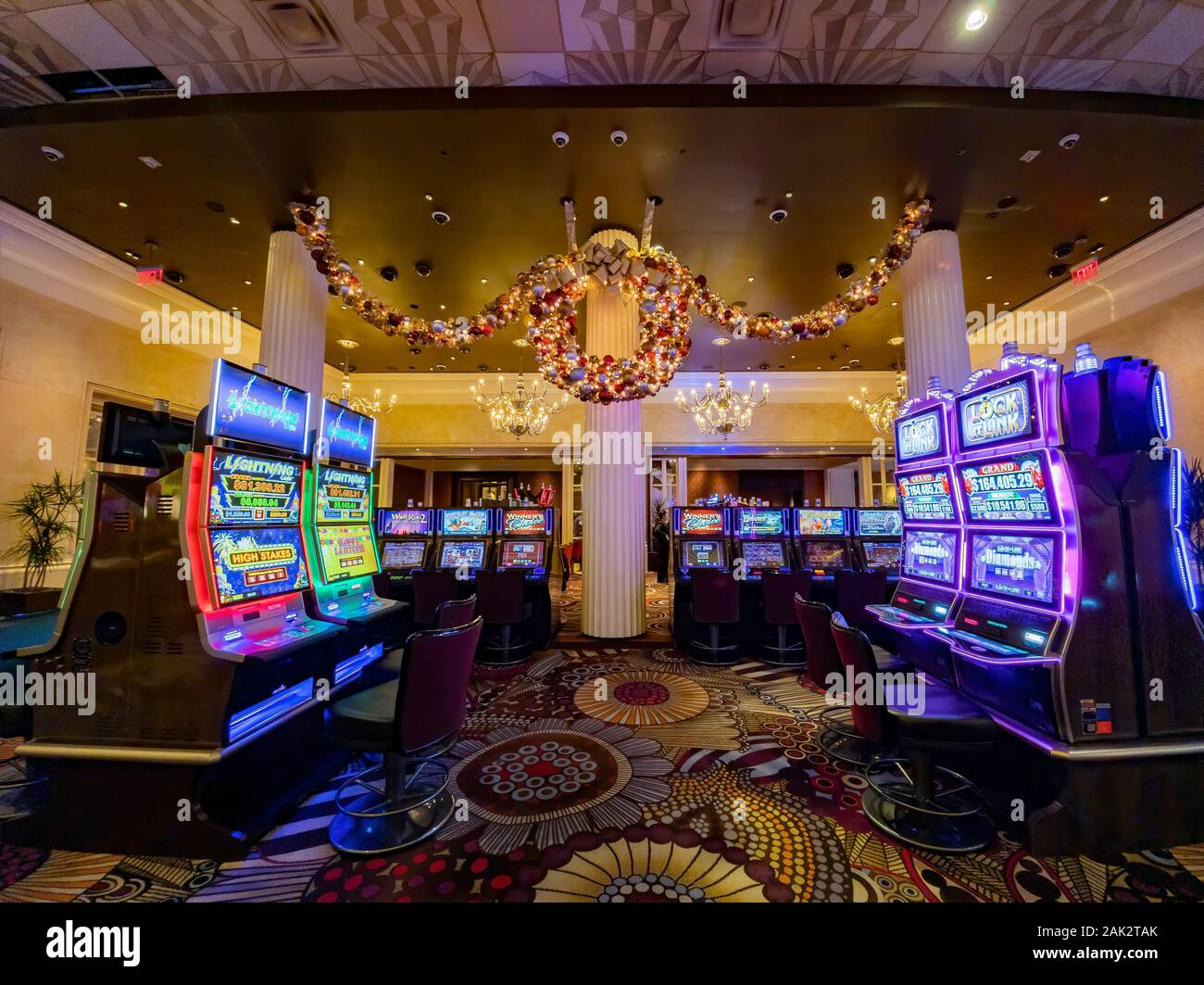 Las Vegas, DEC 28: Interior view of the famous MGM Grand on DEC 28 ...