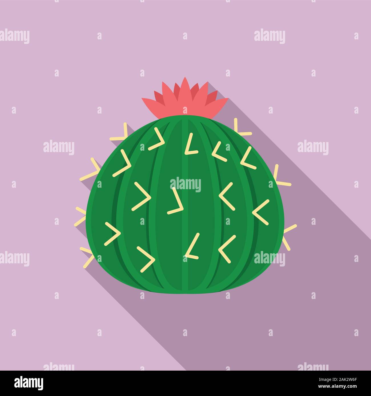 Desert cactus icon. Flat illustration of desert cactus vector icon for ...