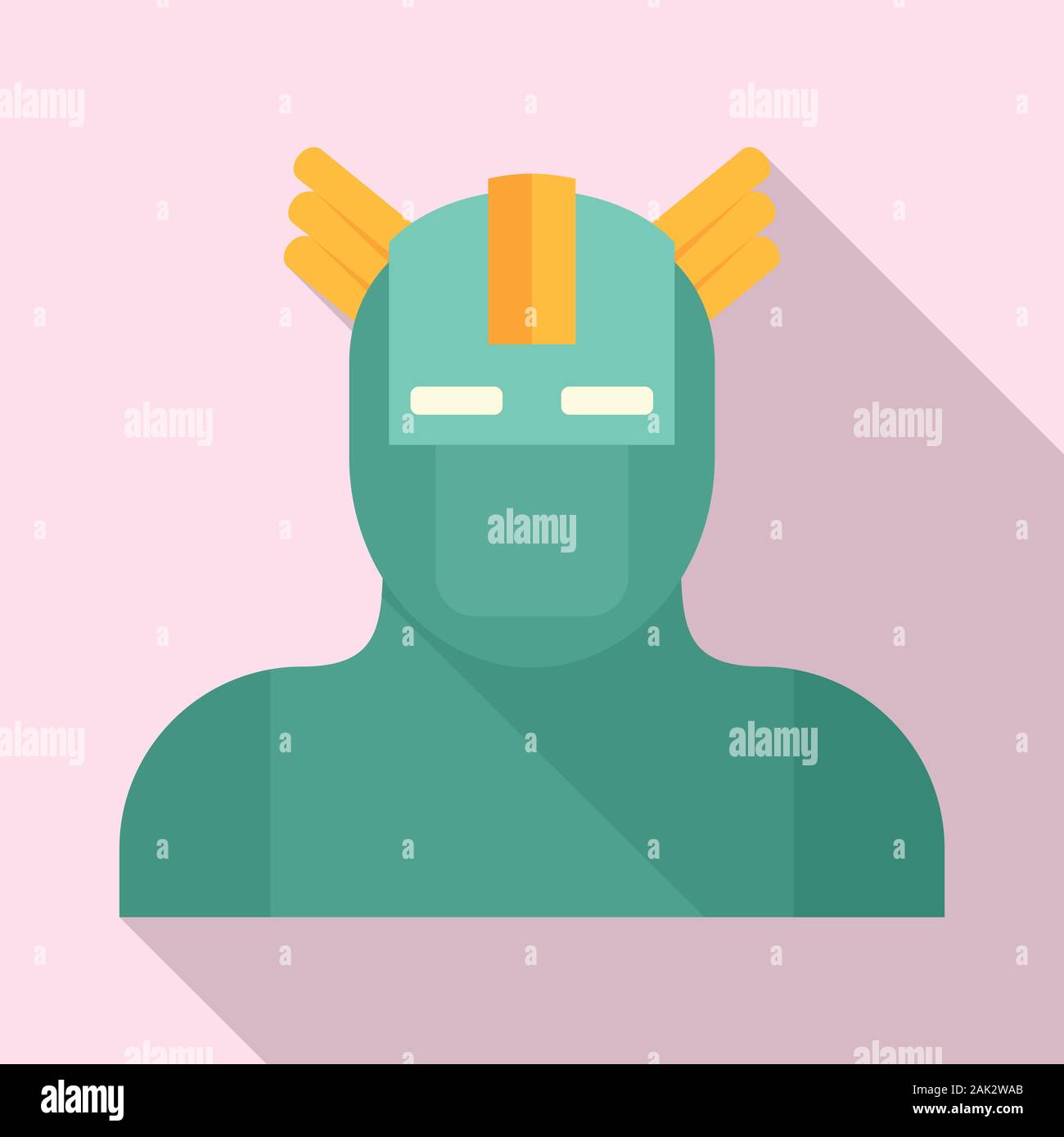 Superhero face icon. Flat illustration of superhero face vector icon ...