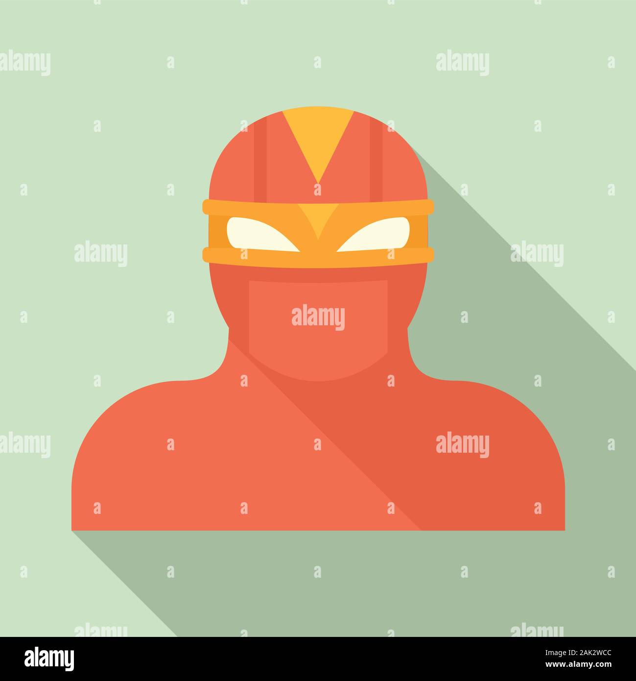 Red superhero icon. Flat illustration of red superhero vector icon for ...