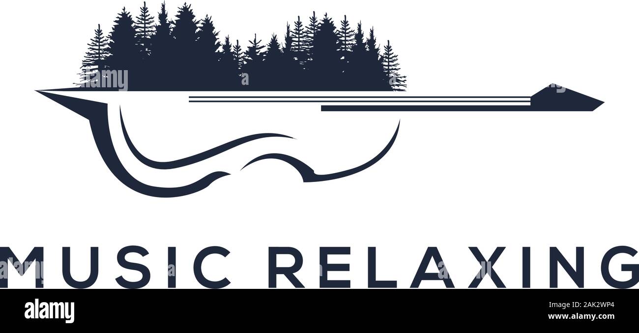 Nature music logo inspiration, forest sound logo template Stock Vector ...