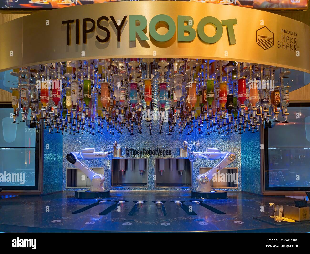 Las Vegas, JAN 1: Interior view of the Tipsy Robot pub on JAN 1, 2020 ...