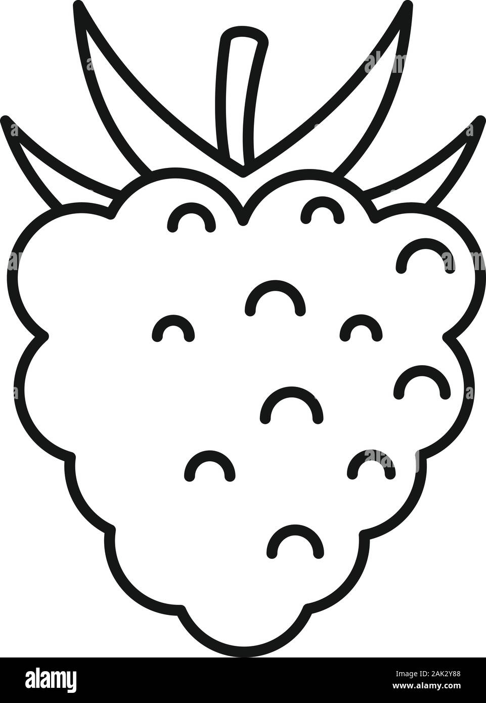 Delicious raspberry icon. Outline delicious raspberry vector icon for ...