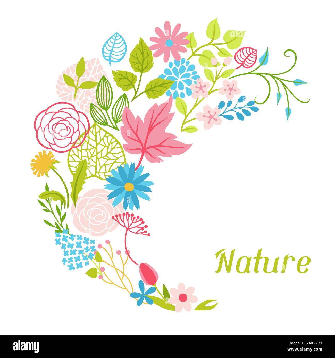 Background with spring flowers Stock Vector Image & Art - Alamy