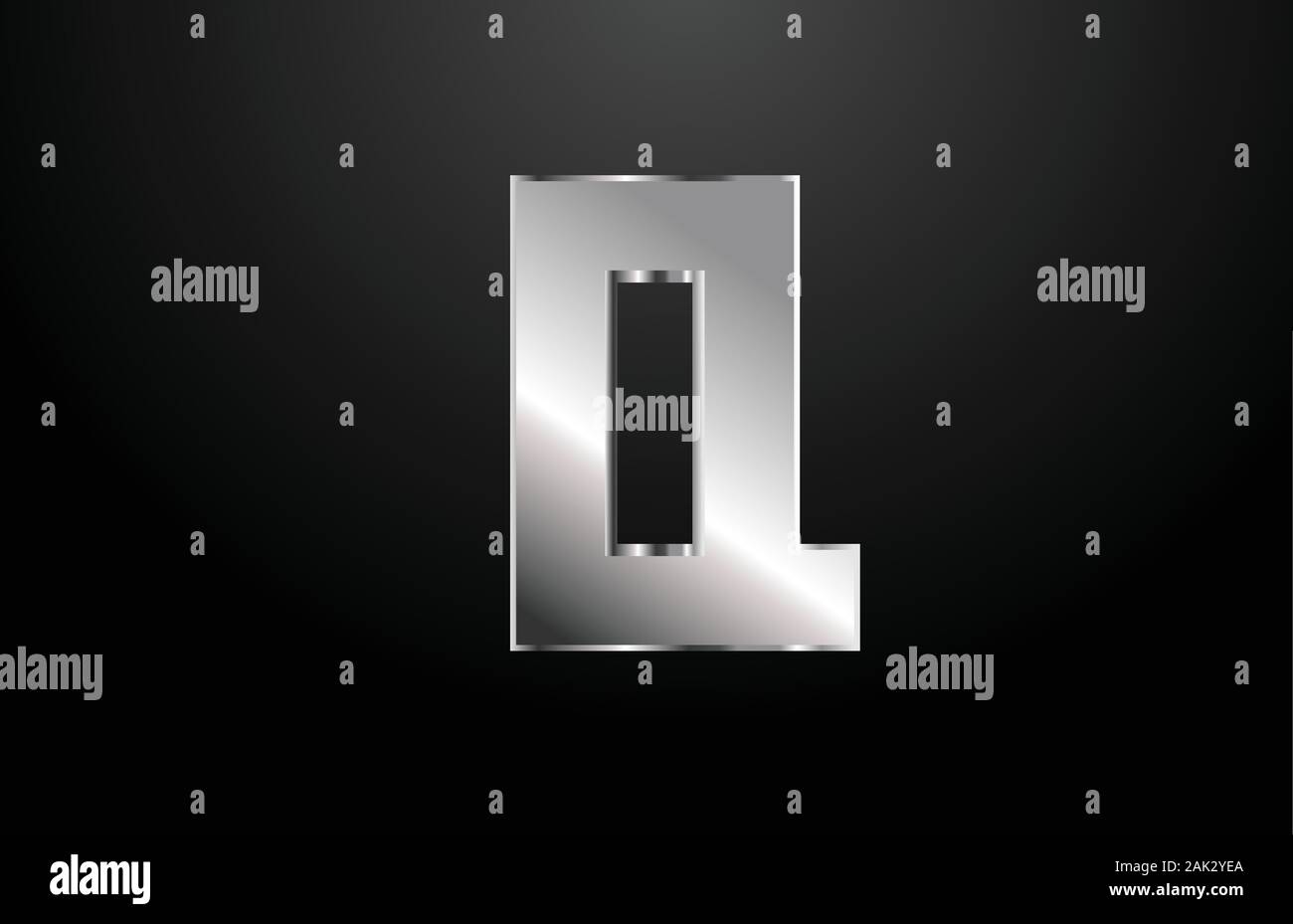 silver metal alphabet letter Q logo icon template. Suitable for a ...