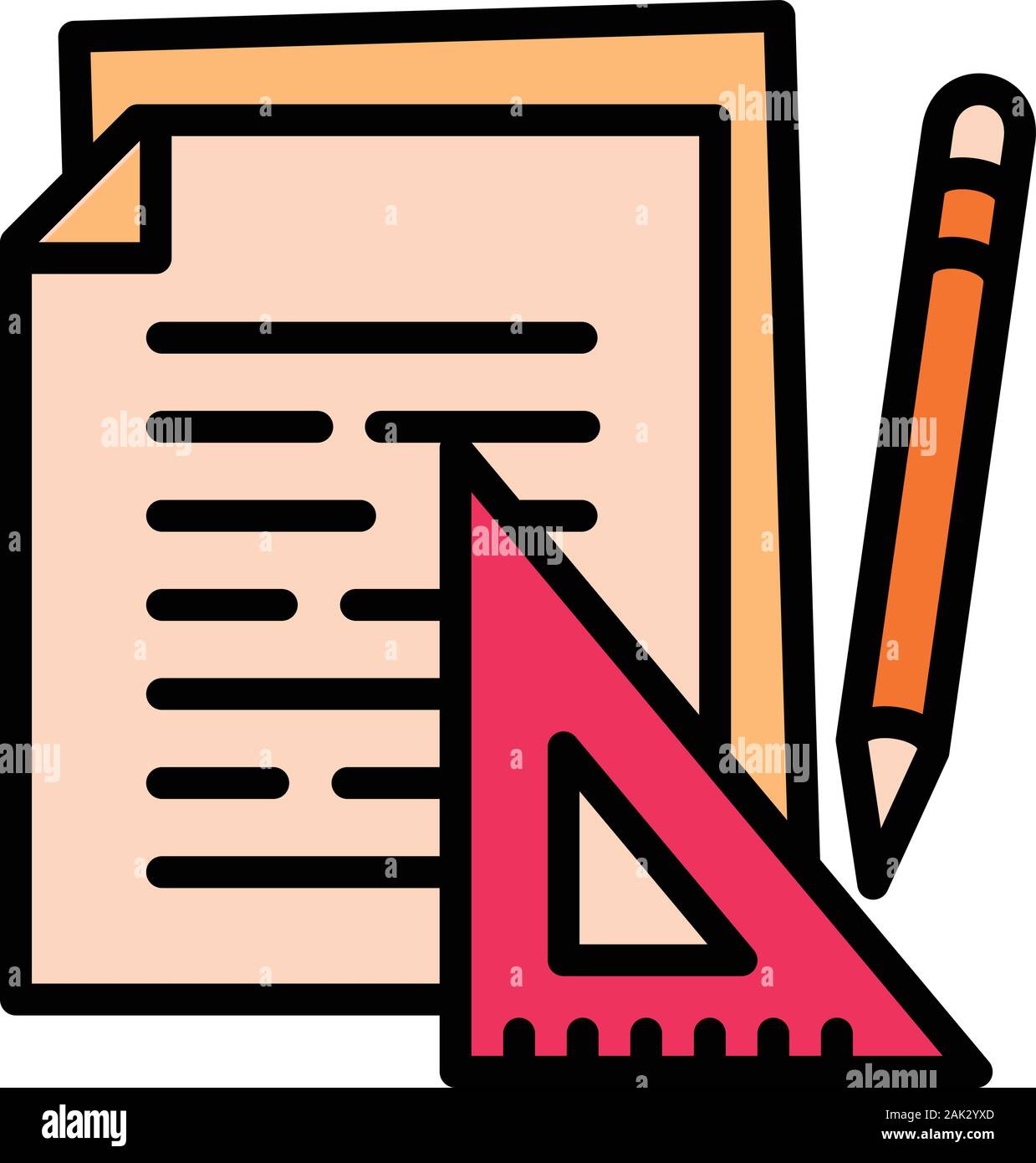 School tools icon. Outline school tools vector icon for web design ...