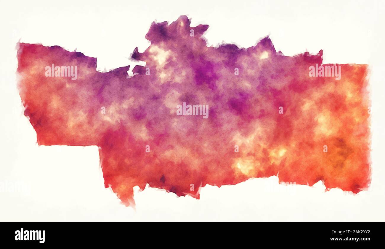 Hardap region watercolor map of Namibia Stock Photo - Alamy