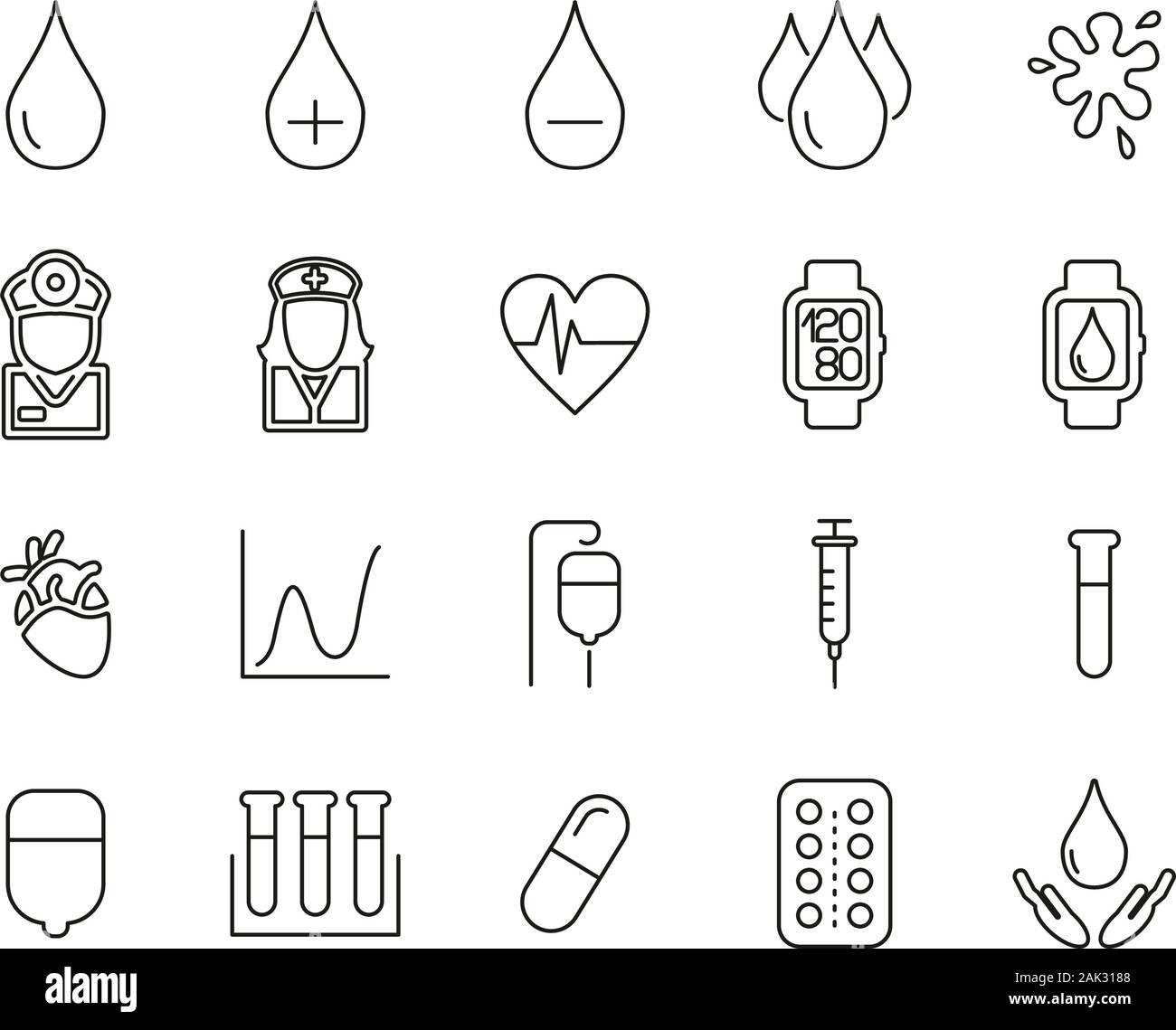 Blood type icons Cut Out Stock Images & Pictures - Alamy
