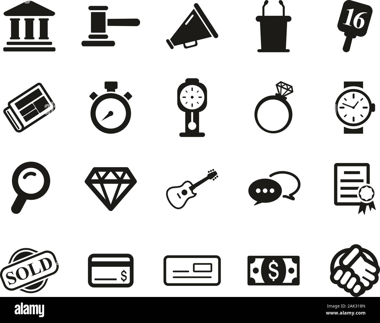 Auction house clock Stock Vector Images - Alamy