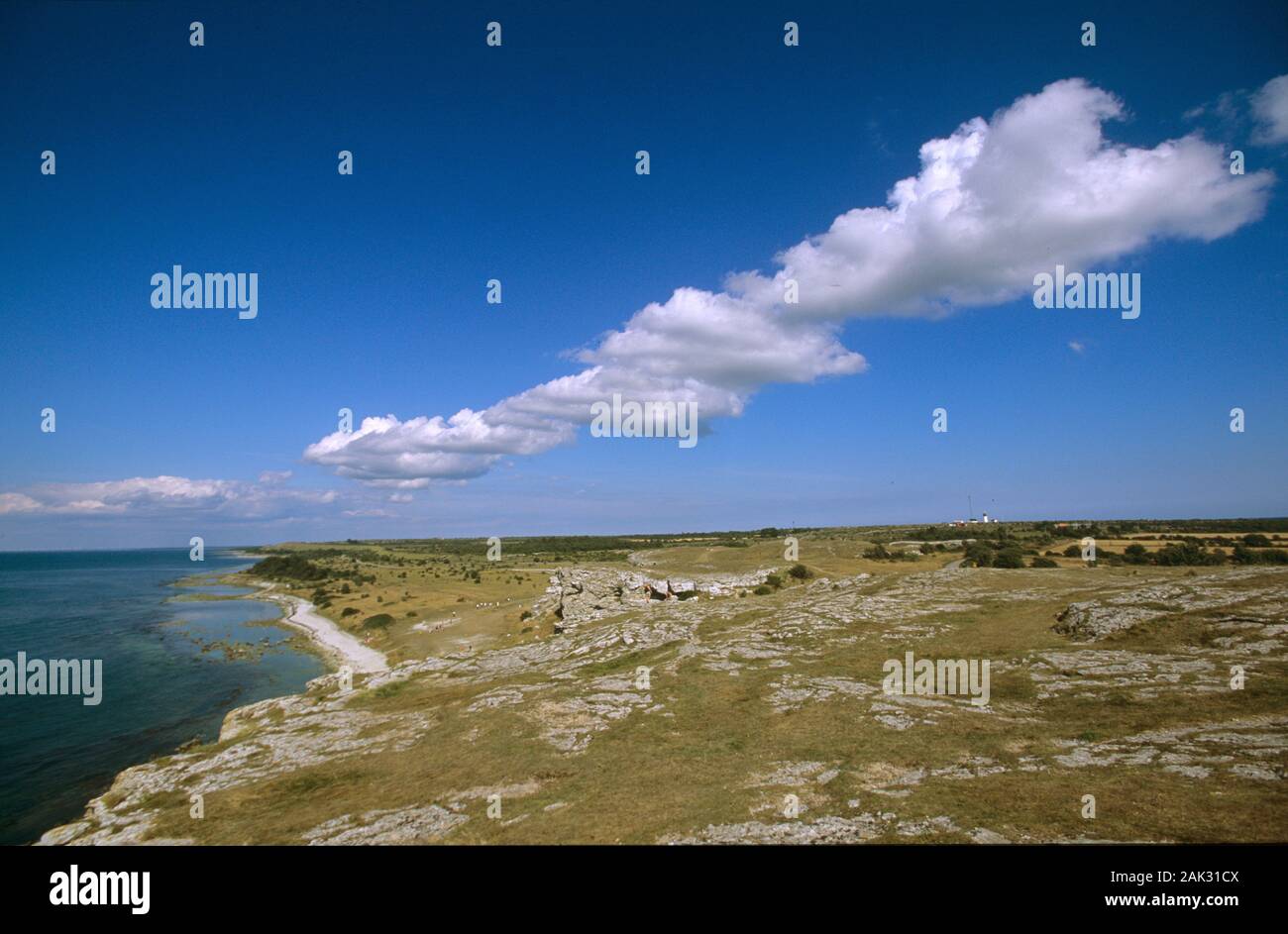 Near Hoburgsgubben the headland in the south of Gotland, South Sweden ...