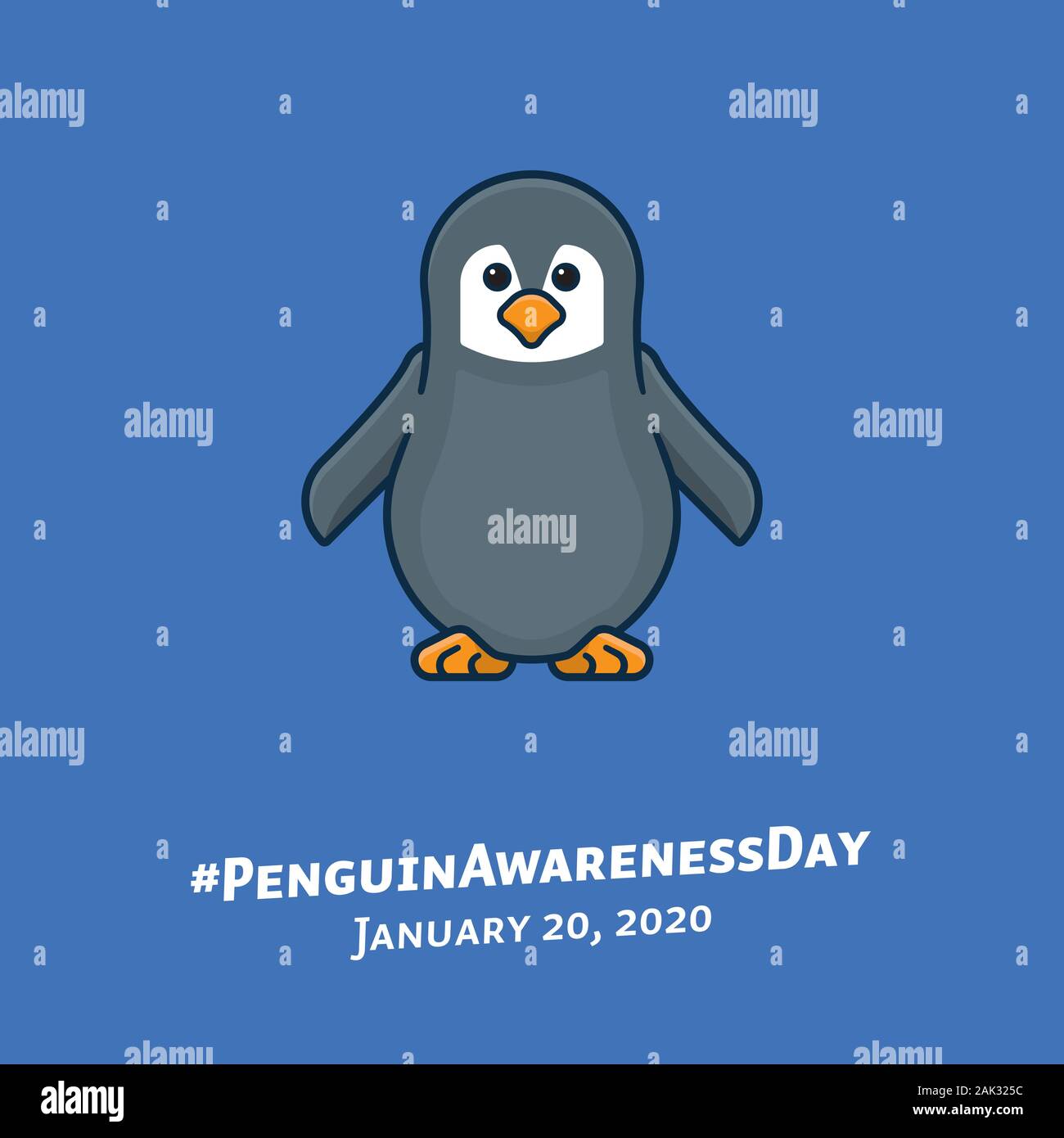 Baby penguin vector illustration for Penguin Awareness Day on January ...