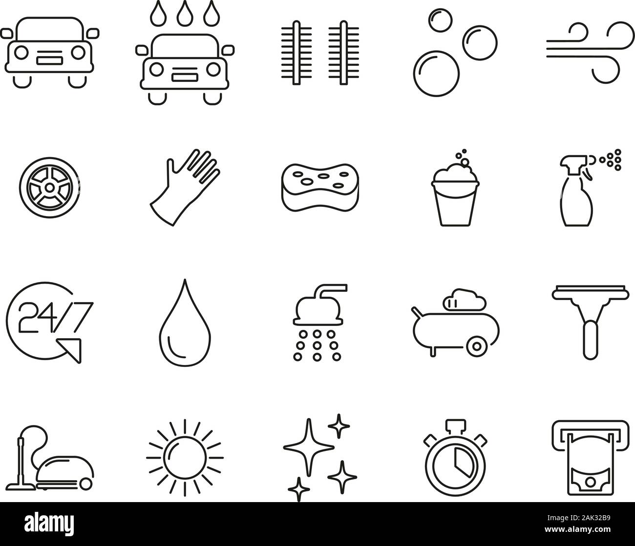Polish car icon outline Cut Out Stock Images & Pictures - Alamy