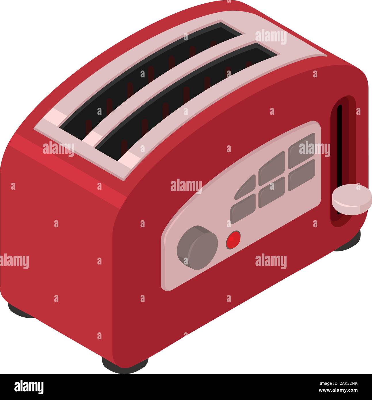 Red toaster icon. Isometric of red toaster vector icon for web design ...