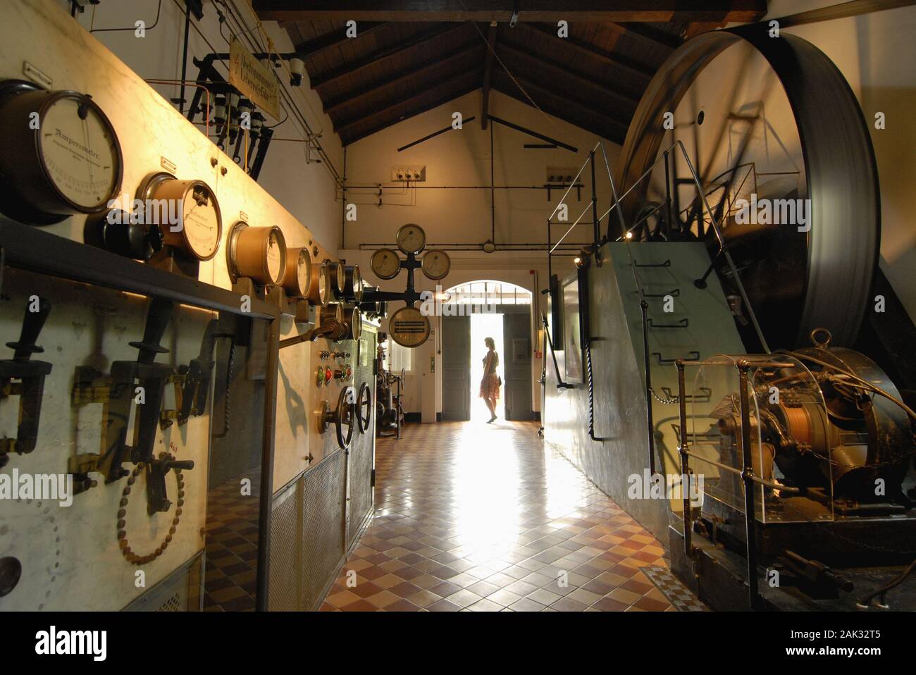 The genrator house in the museum of hydropower in Ziegenrück, Germany ...