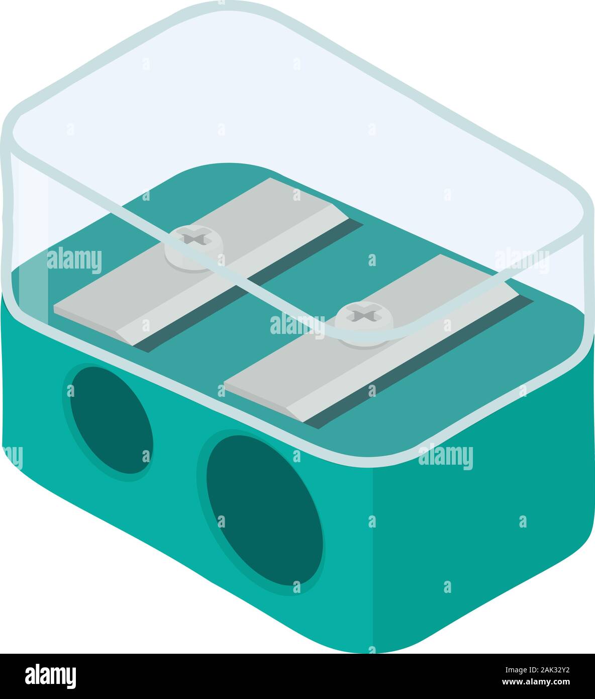 Transparent sharpener icon. Isometric of transparent sharpener vector ...