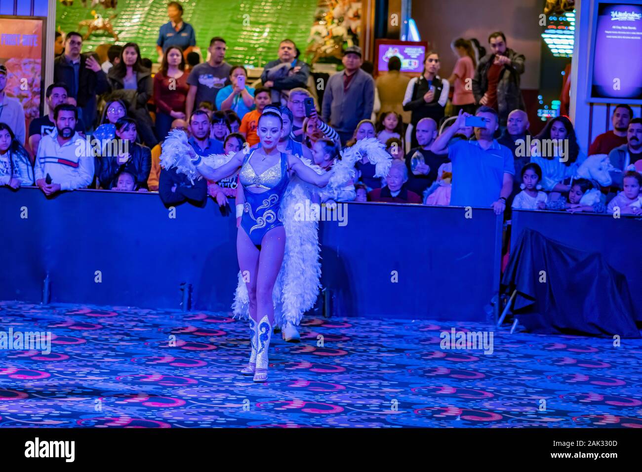 Las Vegas, JAN 4: Free Acrobatic Troupe show in the famous Circus ...