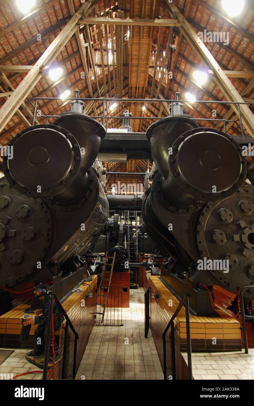This steam engine is shown in the Tobiashammer in Ohrdruf, Germany ...